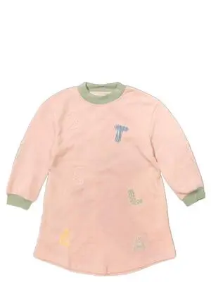Stella McCartney Round Neck Long Sleeve Dress With Graphic Print - Pink