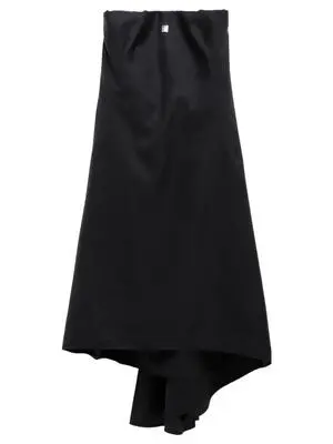 Givenchy Asymmetrical Sleeveless Dress With Logo Motif Plaque - Black