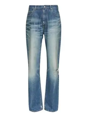 MAISON MARGIELA Straight Distressed Jeans - Blue