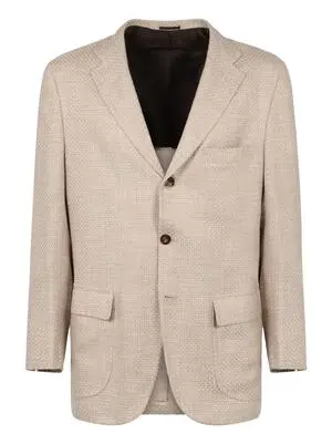 Kiton Single-breasted Tailored Blazer - Nude