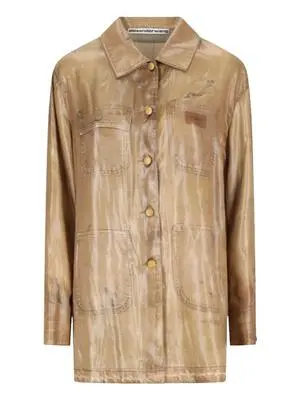 Alexander Wang Trompe L'oeil Print Shirt - Nude