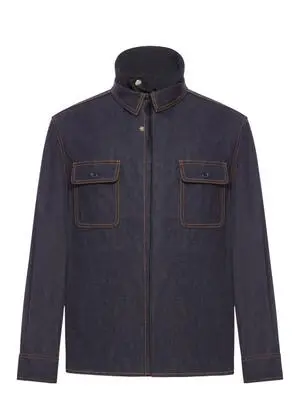 Sacai Layered Effect Denim Shirt - Black
