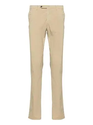 PT TORINO Mid-rise Slim-fit Trousers - Nude