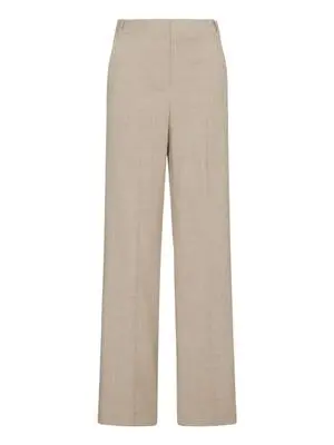 Marella Pleated Belt Ring Casual Pants - Nude