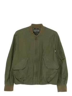 R13 Bubble Bomber Jacket - Olive Green