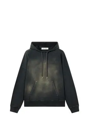 GOLDEN GOOSE Bleached Effect Drawstring Hoodie - Black