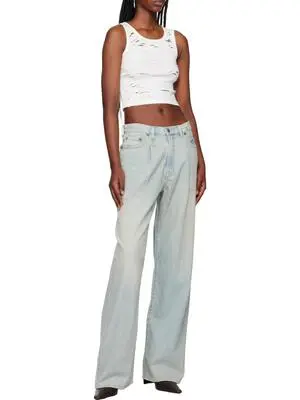 R13 Logo Patch Damon Jeans - Gray