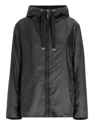 Max Mara Drawstring Zip-up Jacket - Black
