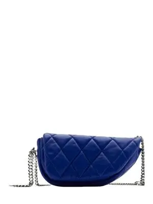 Burberry Burberry Shield Lock Quilted Shoulder Bag Blue