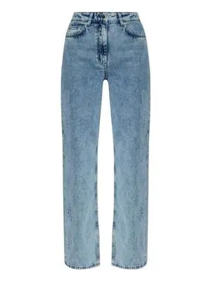 IRO PARIS Embroidered Cotton Jeans - Blue