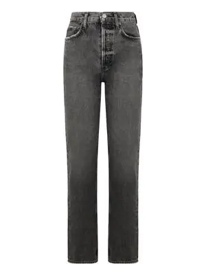 AGOLDE Agolde High-Rise Straight-Leg Jeans Black