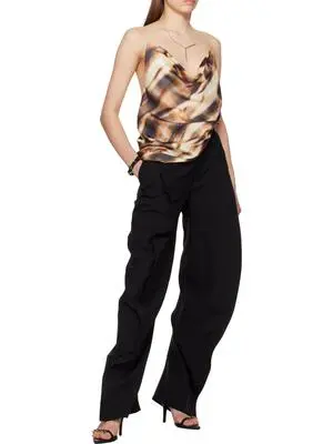 Y/PROJECT Y/Project Pattern Print Invisible Strap Sling Top