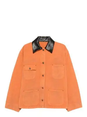 Prada Long-sleeved Collared Jacket - Orange