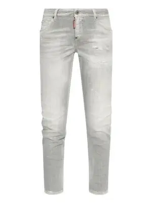 Dsquared2 Dsquared2 Jennifer Mid-Rise Distressed Jeans Grey