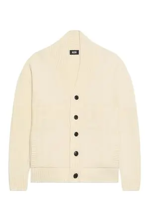 Gcds Logo Embossed V-neck Cardigan - Bone