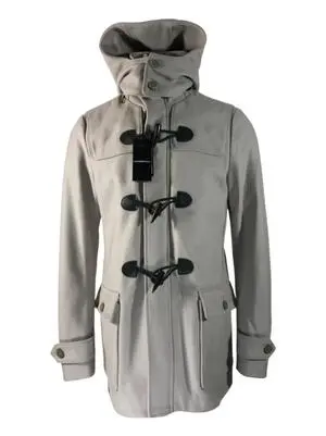 Emporio Armani Logo Duffle Coat - Gray
