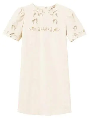 TWINSET Embroidered Mini Dress - White