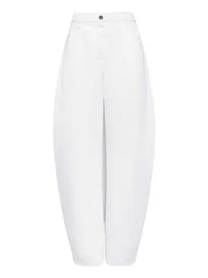 Alaïa Rounded Wide-leg Jeans - White