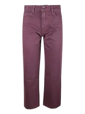ICON DENIM LOS ANGELES Star Detail Straight-leg Jeans - Red