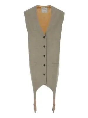 Moschino Single-breasted Vest - Gray