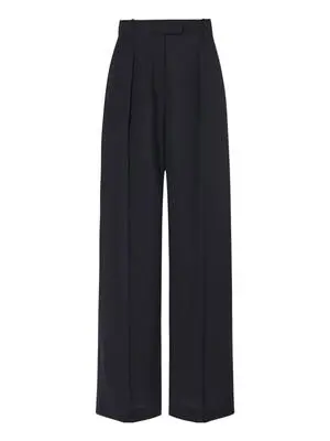 THE ROW Antone Freshly Cut Wool Casual Pants - Blue