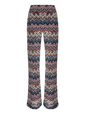 Missoni Zigzag Wide-leg Trousers - Gray