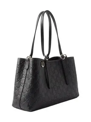Gucci Gg Emblem Shoulder Bag - Black