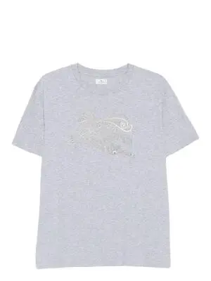 Etro Embellished Bird T-shirt - Grey