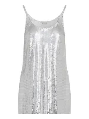 Rabanne Embellished Sleeveless Top - Silver