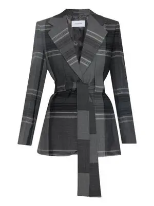 FERRAGAMO Belted Blazer - Grey