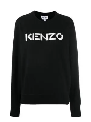 Kenzo Logo Print Sweatshirt - Black