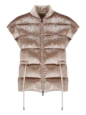 Peserico Padded Gilet - Nude