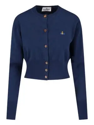 VIVIENNE WESTWOOD Orb Embroidered Long Sleeve Cardigan - No