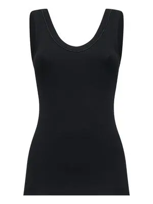 Brunello Cucinelli Scoop Neck Tank Top - Black
