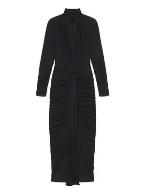 GIVENCHY Givenchy V-Neck Long Draped Dress