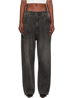 R13 Logo Patch Damon Jeans - Black