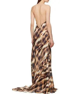 Y/project Abstract Plaid" Printed Maxi Dress - Multicolor