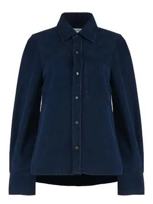 Victoria Beckham Corduroy Button-up Shirt - Black