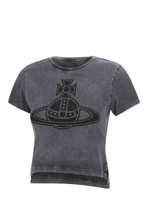 VIVIENNE WESTWOOD Orb Printed Crewneck T-shirt - Ghost