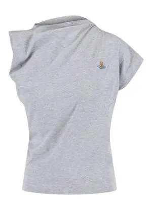 VIVIENNE WESTWOOD Asymmetrical Short-sleeved T-shirt - Gray
