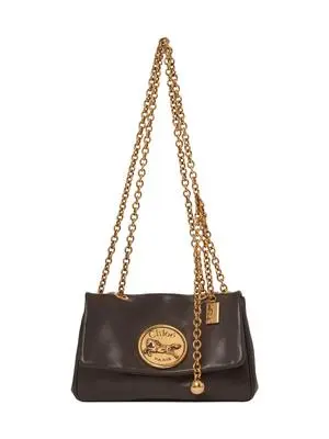 Chloé Heritage Logo Plaque Small Shoulder Bag - Brown