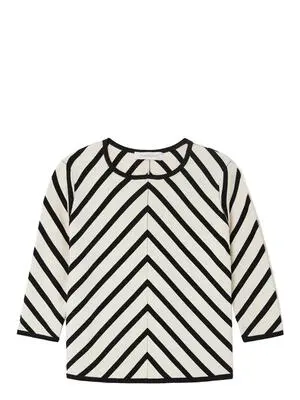 Zimmermann Long Sleeve Striped Blouse - White