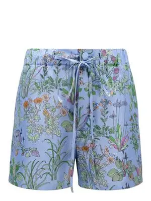 Gucci Printed Twill Shorts - Blue