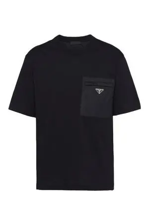 Prada Logo Patch Pocket T-shirt - Black