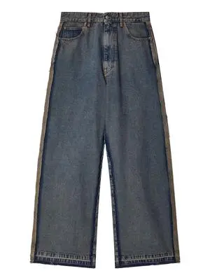 MAISON MARGIELA Mm6 Maison Margiela Wide-Leg Paneled Jeans