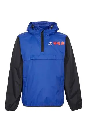 Play Comme Des Garcon X K-way Colour-block Hooded Anorak - Blue