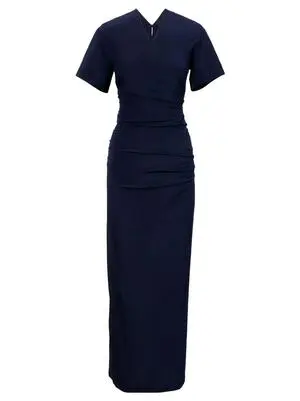 Proenza Schouler Sidney V-neck Short-sleeve Maxi Dress - Black