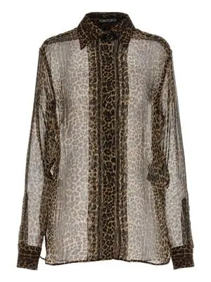 TOM FORD Tom Ford Leopard Print Long-Sleeved Shirt