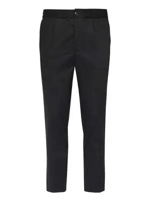 Ami Cropped Tapered Trousers - Black