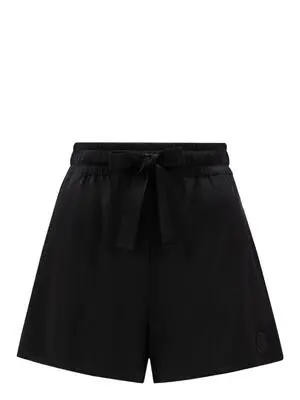 Moncler Logo Patch Drawstring Shorts - Black